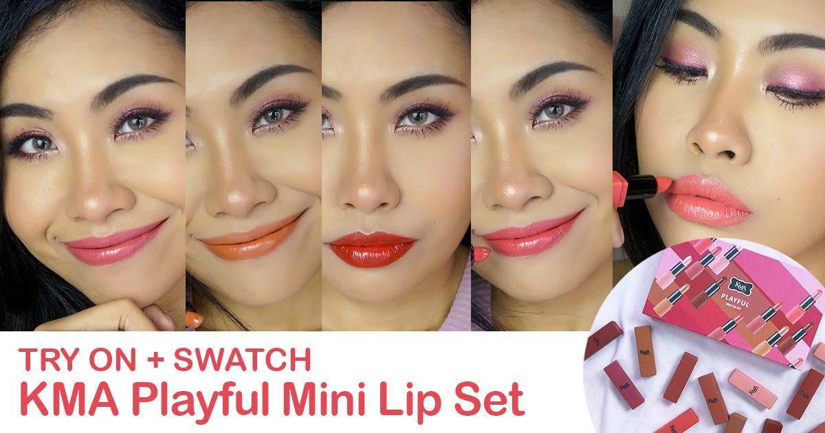 Try on + Swatch KMA Playful Mini Lip Set เซ็ตของขวัญสุด cute!