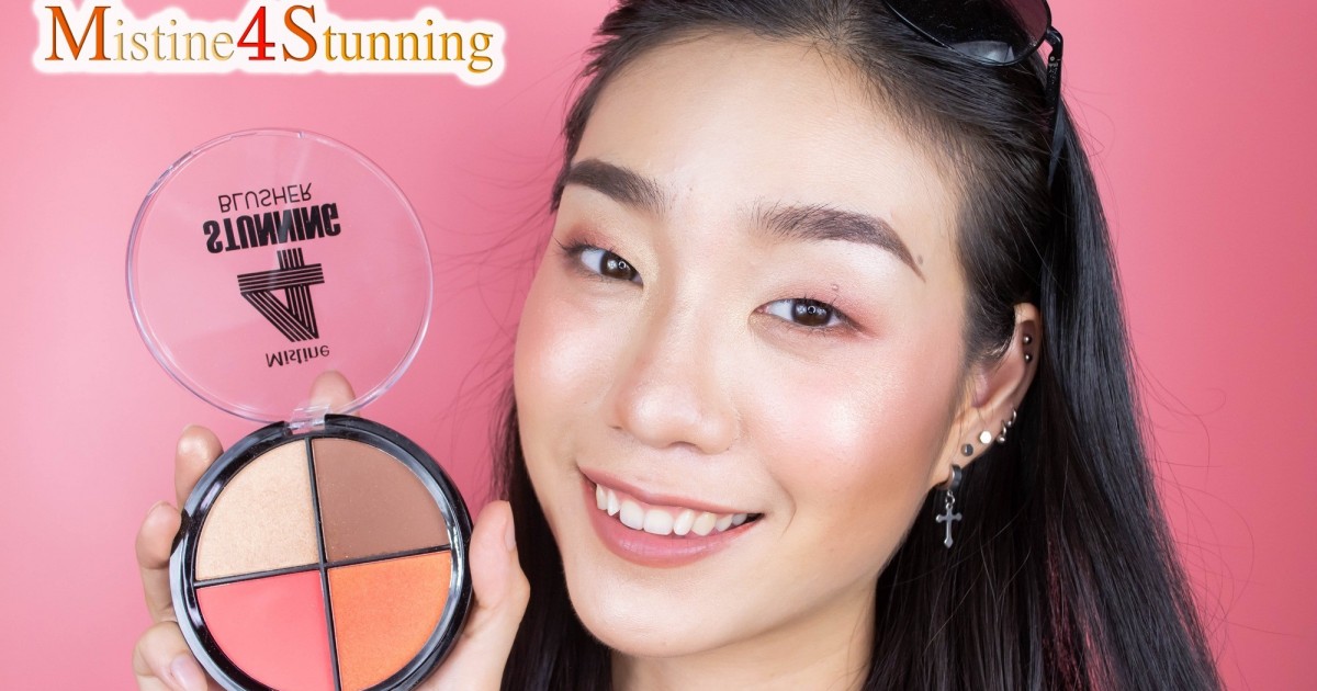 Blusher ถูกและดี งานหน้าครบจบในตลับเดียว Mistine 4 Stunning Blusher by ...