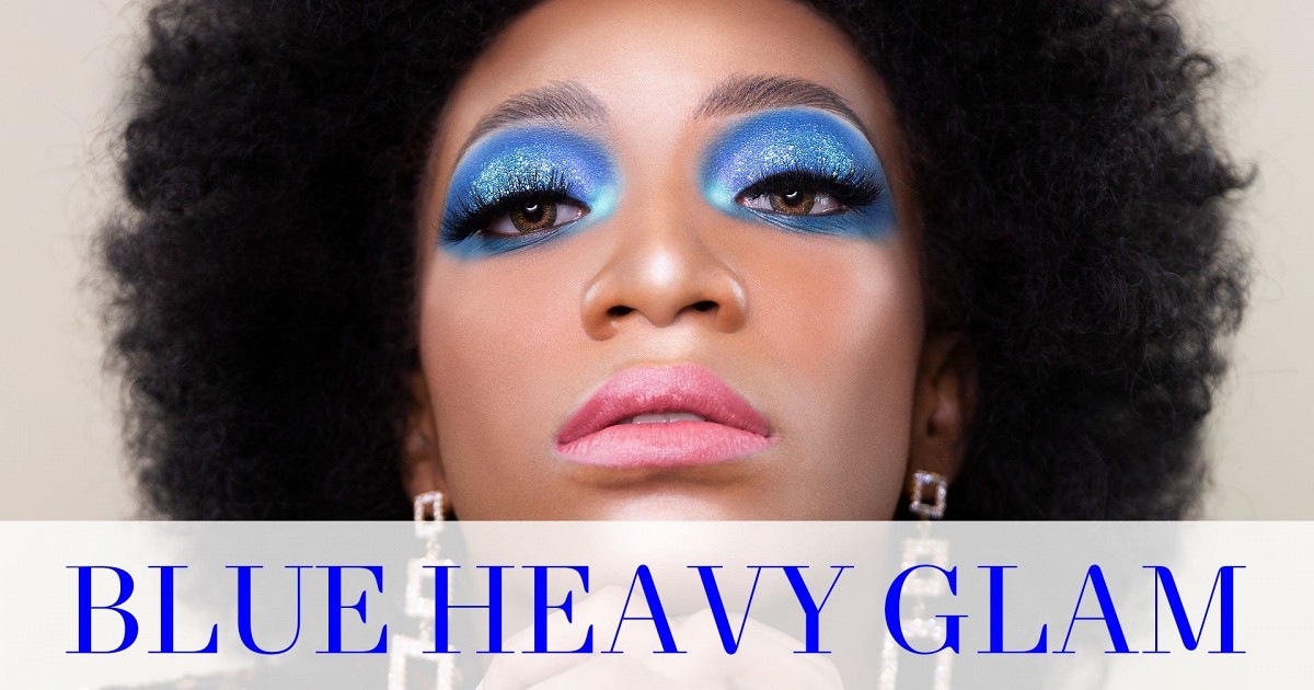 Blue Heavy Glam Makeup Step by Step by Aggressive Makeup