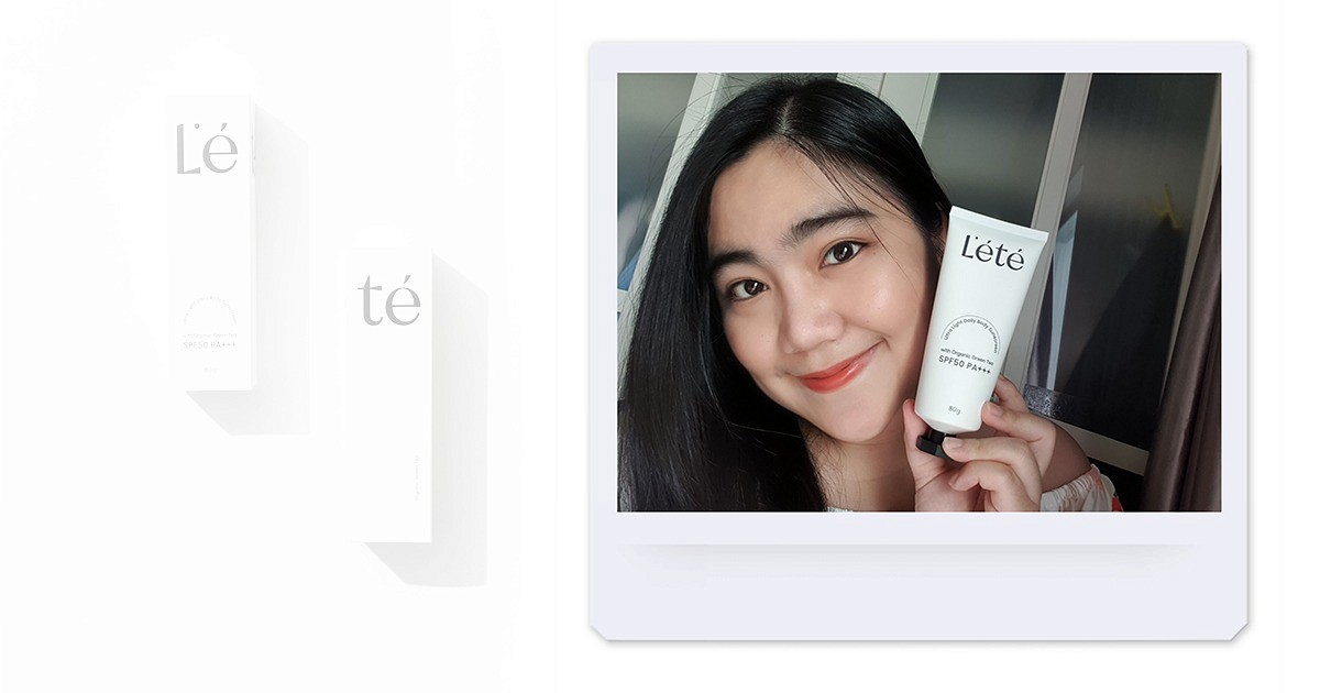 รีวิว Lete Body Sunscreen ครีมกันแดดทาตัว จากชาเขียวออร์แกนิค ชุ่มชื้น ...