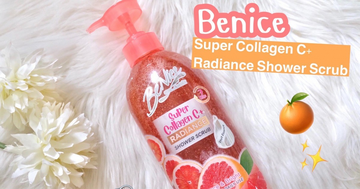 อาบน้ำ+สครับผิวสวยด้วย♡ Benice Super Collagen C+ Shower Scrub 🍊