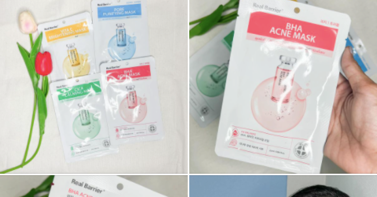 Review Real Barrier Mask Sheet ครบทั้ง 4 สูตร