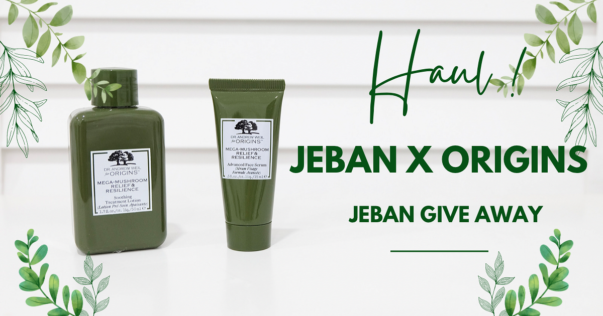 Jeban give away มากับ น้ำตบเห็ดสูตรใหม่ของ Origins