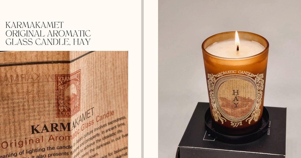 Review: Karmakamet Original Aromatic Glass Candle, Hay