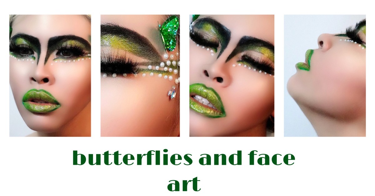🦋 “ butterflies and face art “ 🦋