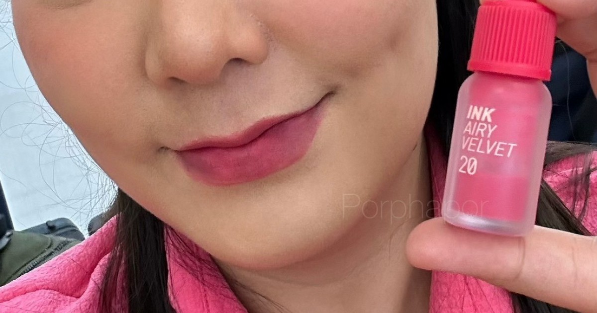 ลิปสีชมพูบาร์บี้สดใสแบบตะโกนนนน! Peripera Ink Airy Velvet #20 Beautiful ...