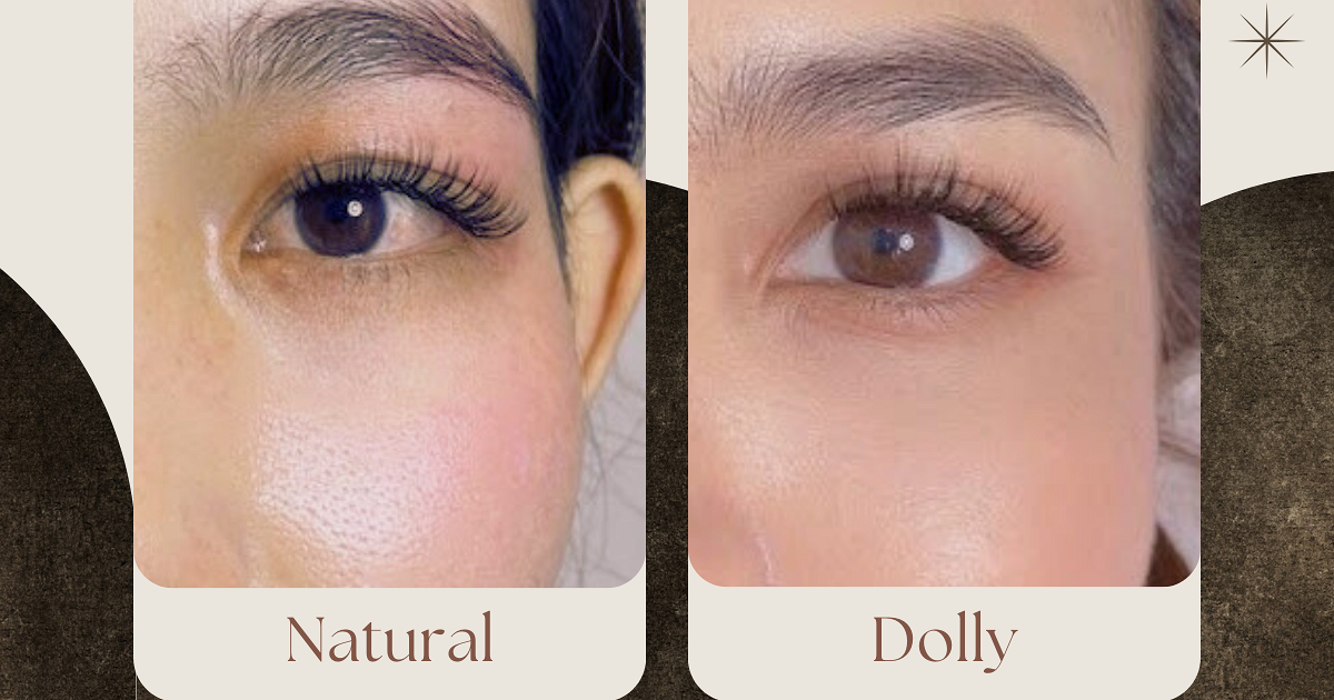 ต่อขนตาแบบ Dolly eye vs Natural มันต่างกันยังไง