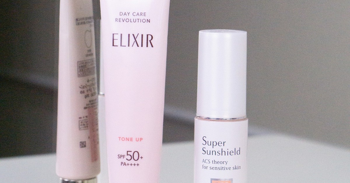 กันแดดลูกรัก Elixir Day Care Revolution Tone-Up และ Acseine Super Sunsheild
