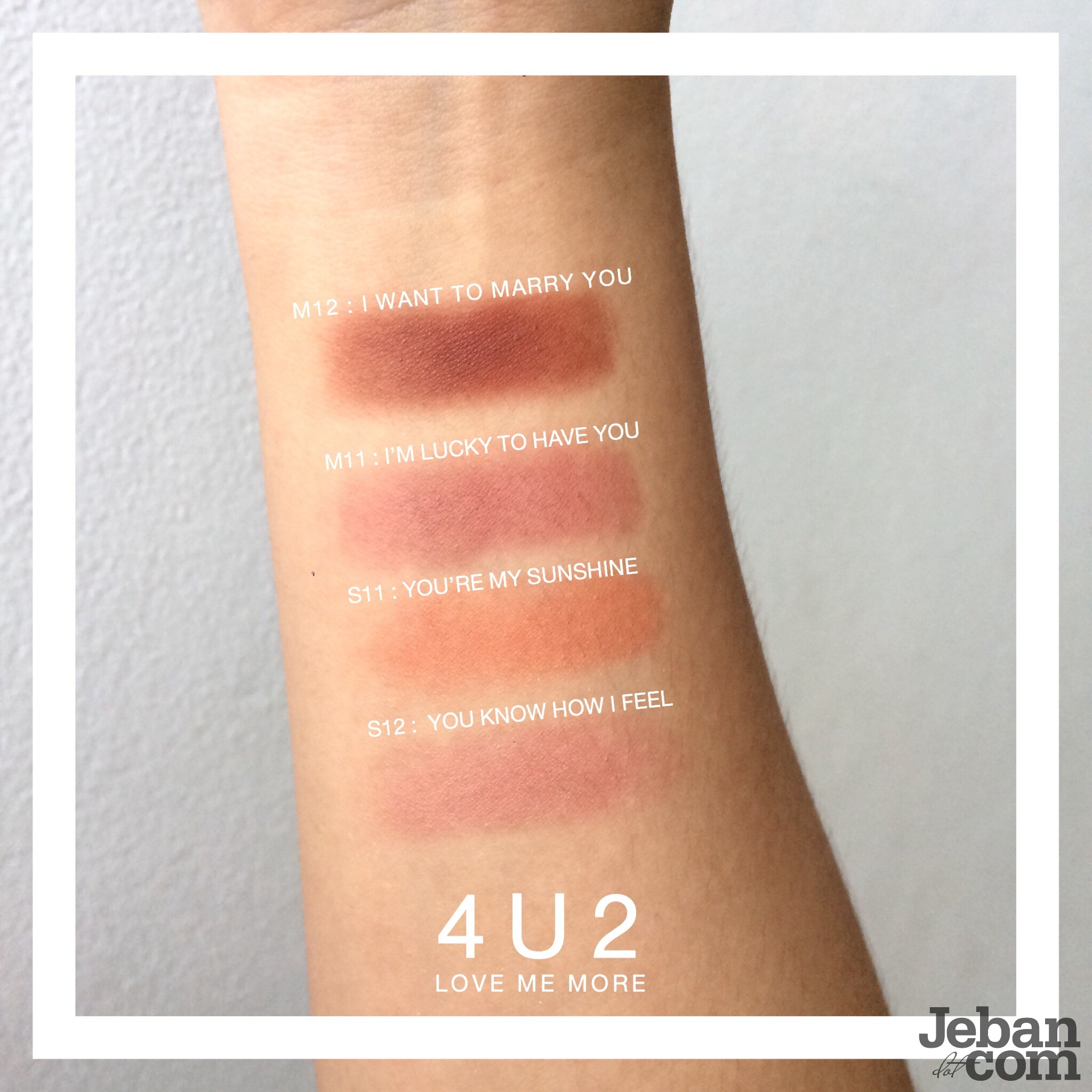 Swatch บลัชออนถูกและดี! เซต 4U2 Love me more