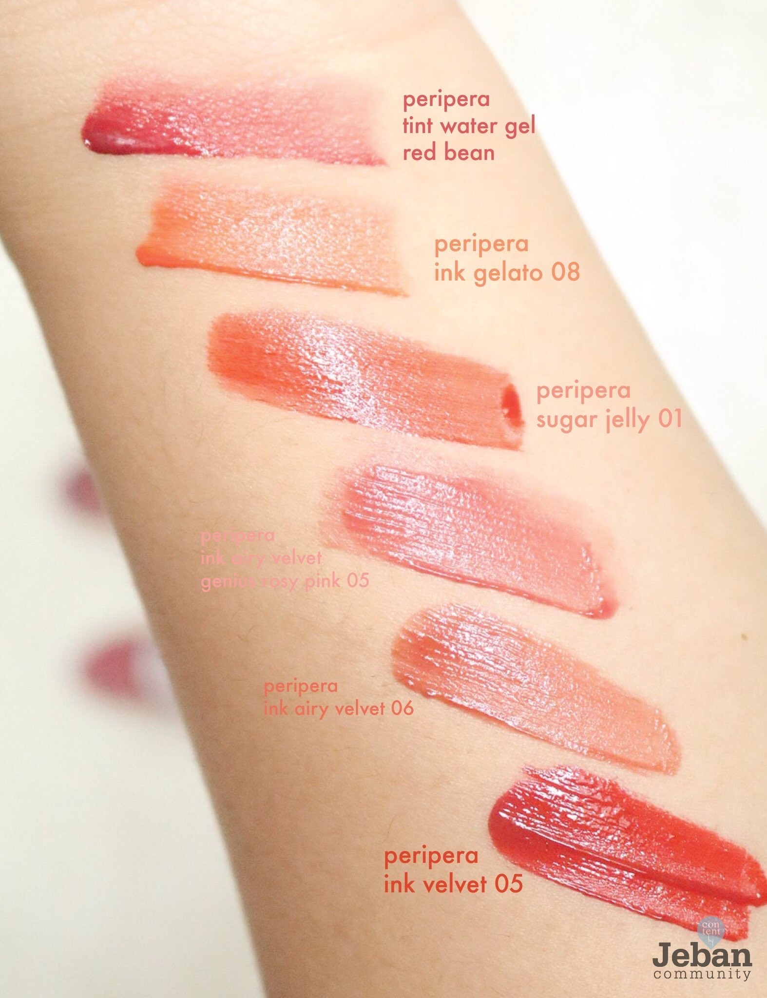 [ Mini swatch ] ลิปเกาหลีแบรนโปรดในดวงใจ peripera เกือบทุกรุ่น!!