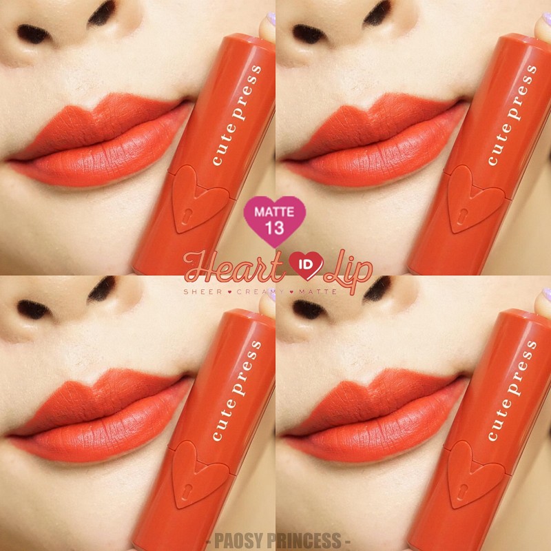 รีวิว+สวอช ลิปสติก HEART ID MATTE LIP ลิปสติกเนื้อแมทท์เบาสบายปาก ทั้ง ...