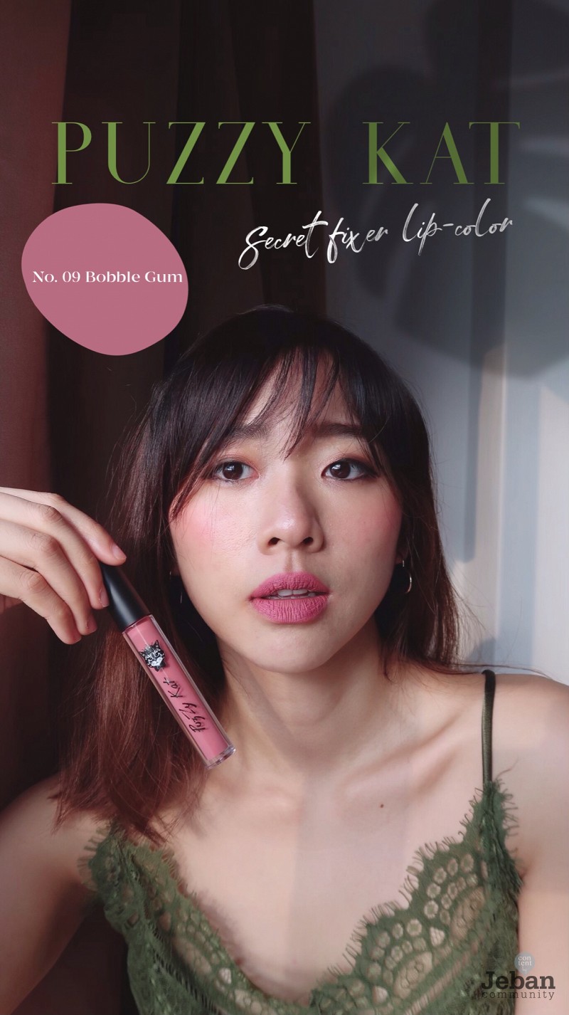 Puzzy Kat Secret Fixer Lip Color 5colors 5 styles ลิปฟิกส์สุดชิค ทาสแมวต้องถูกใจสิ่งนี้ แพคเกจ ...