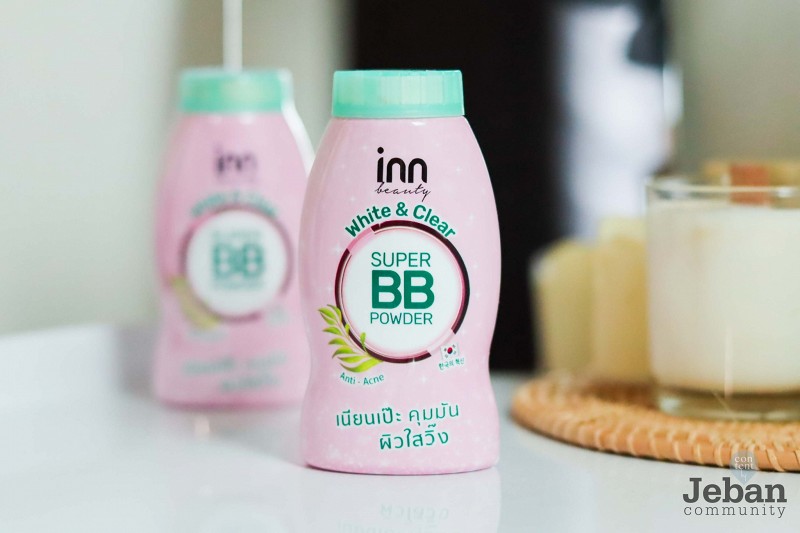 รีวิวแป้งฝุ่นคุมมัน ป้องกันสิว ผิวใสวิ๊ง Inn Beauty White&Clear Super ...