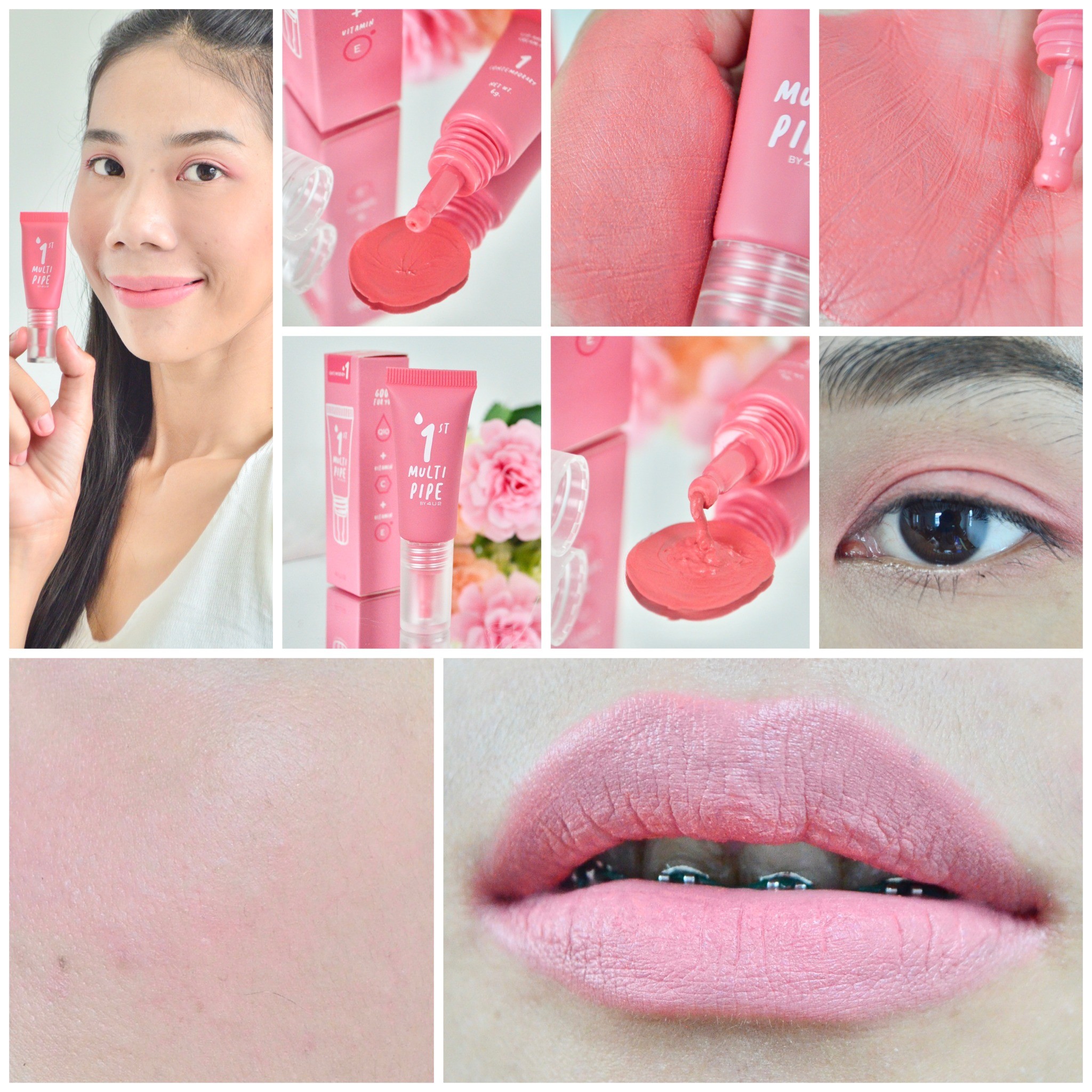 3in1 ลิปครีมเพ้นท์ เนื้อมูส 4u2 MULTI PIPE No.01 CONTEMPORARY ทาได้ทั้ง ...