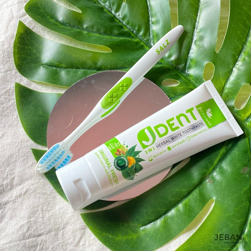 ฟันขาวสะอาดออร่าจับ “ยาสีฟัน J-DENT 3 IN1 HERBAL WHITE TOOTHPASTE จาก ...
