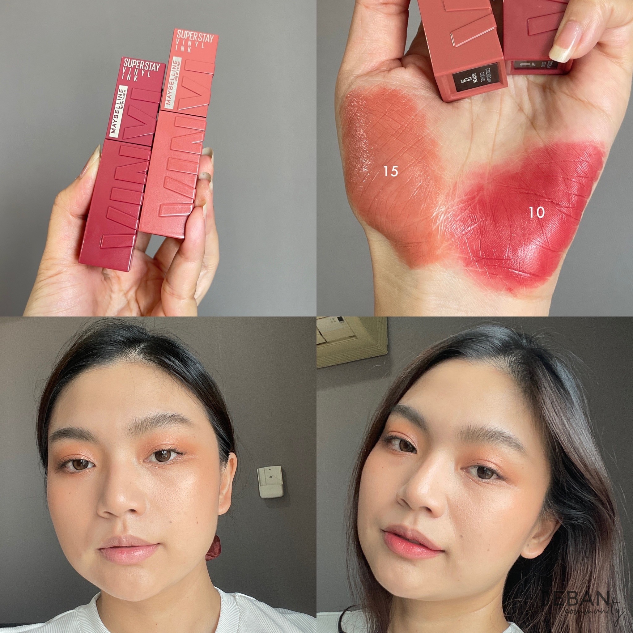 Maybelline Superstay Vinyl Ink #10 & #15