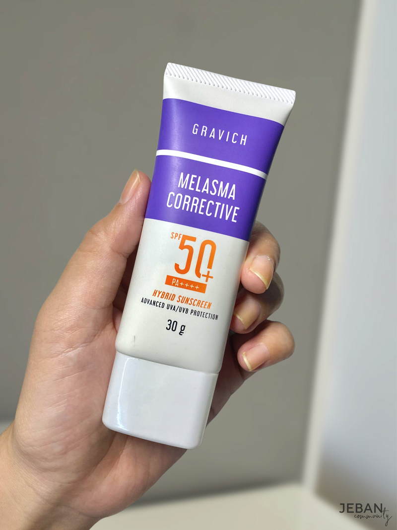 รีวิวครีมกันแดดสูตรลดฝ้า กระ จุดด่างดำกับ Gravich Melasma Corrective ...