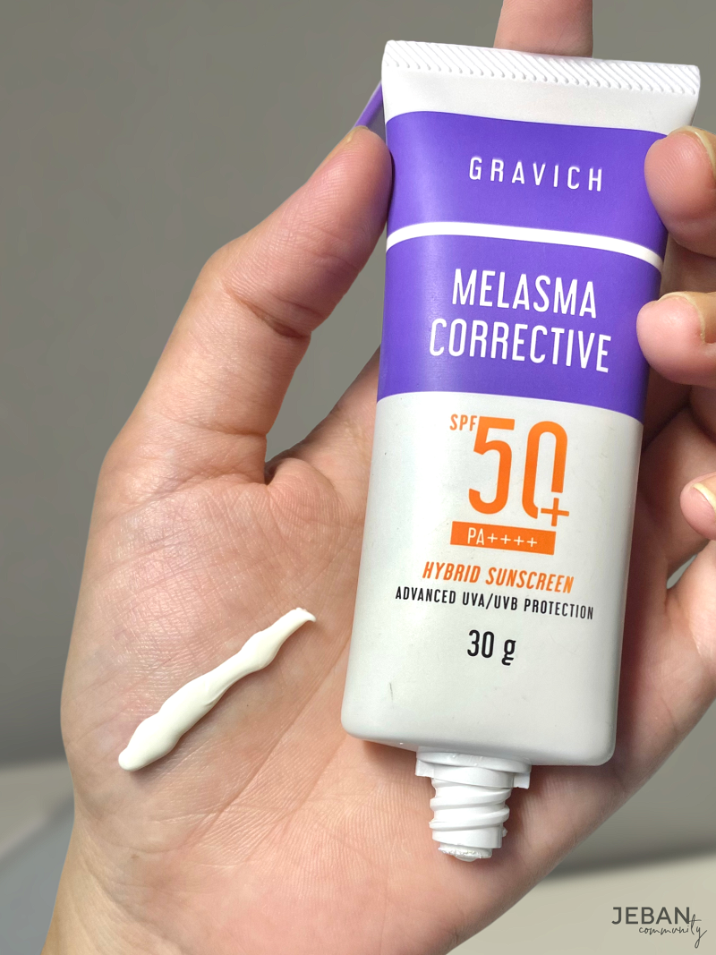 รีวิวครีมกันแดดสูตรลดฝ้า กระ จุดด่างดำกับ Gravich Melasma Corrective ...