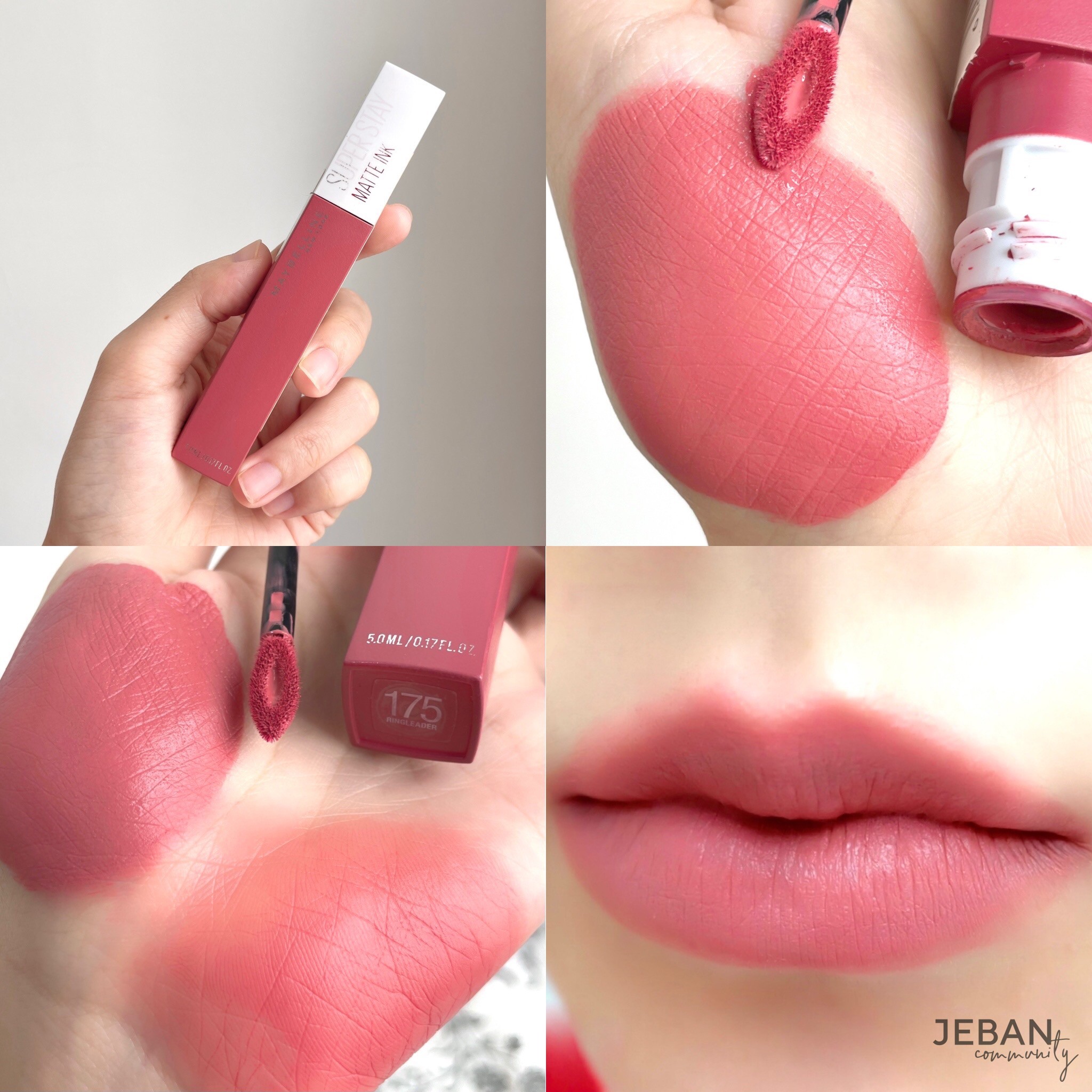 ลิปแมทจิ้มจุ่มตัวดัง Maybelline โทนชมพูนู้ด สวยหวานละมุน ติดทน ไม่ติดแมสก์